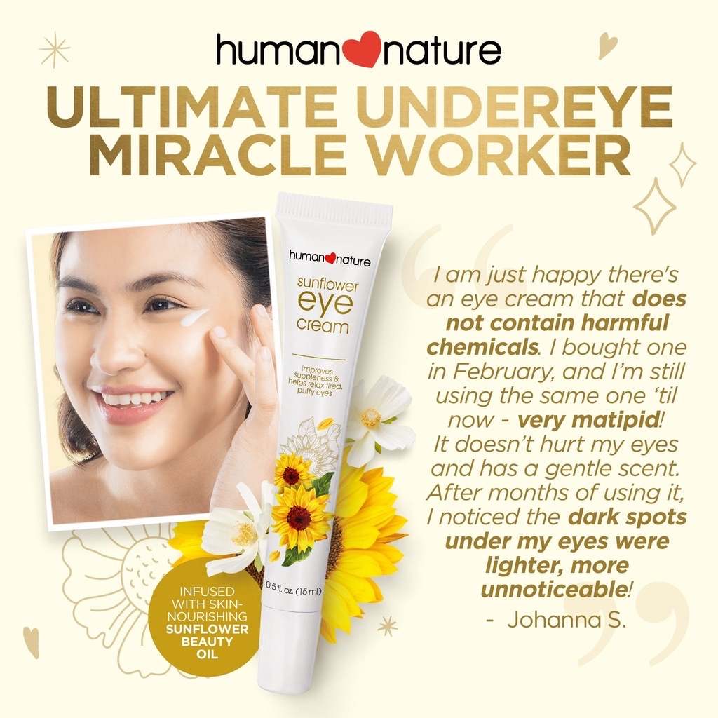 Human♡Nature Sunflower Eye Cream 15ml | LOBeauty | Shop Filipino Beauty ...