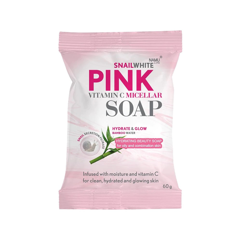 Snail White Pink Vitamin C Micellar Soap LOBeauty Shop Filipino Beauty Brands in the UAE
